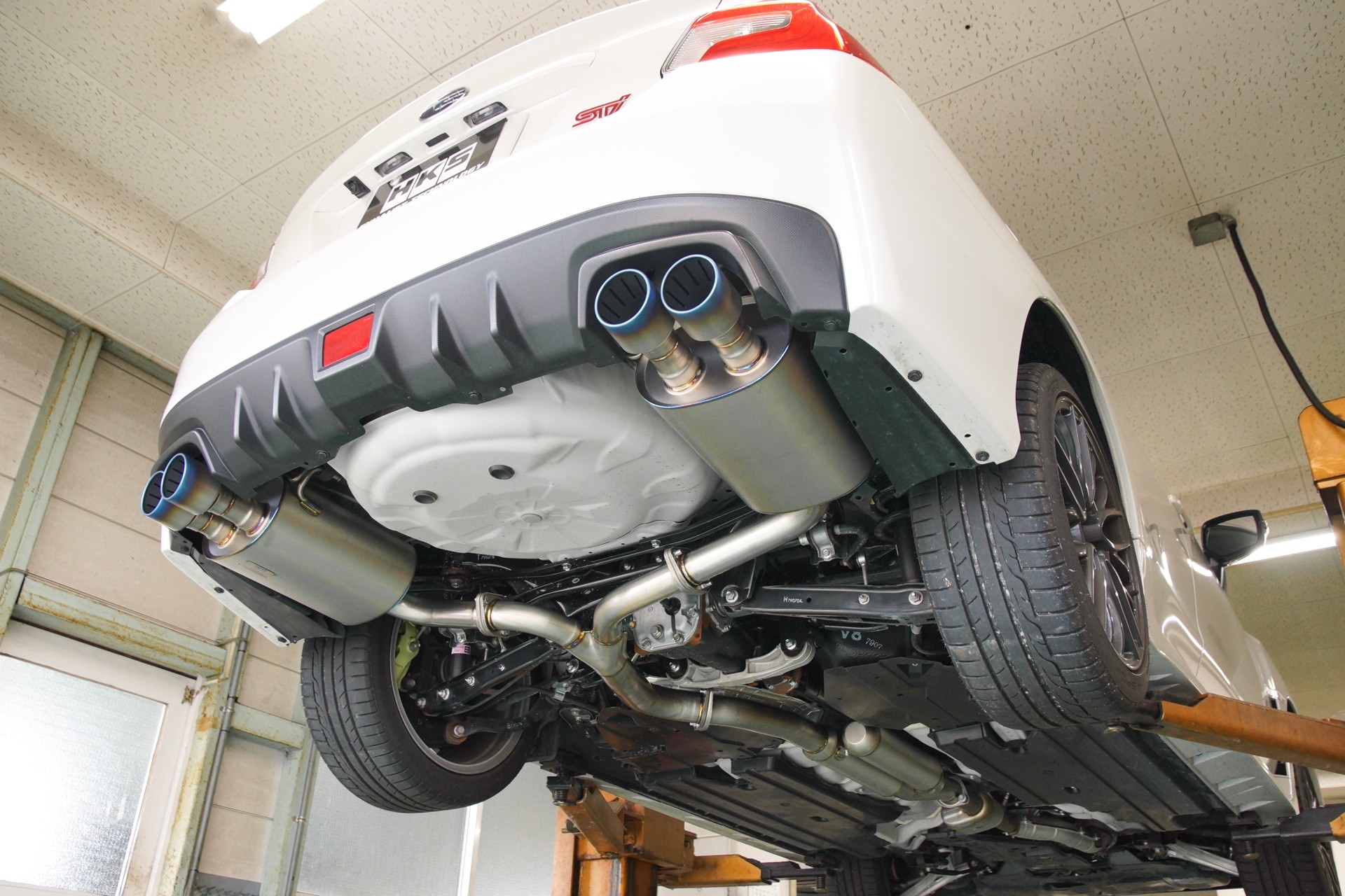 HKS Super Turbo Muffler Titanium Exhaust 2015 WRX STI Subispeed